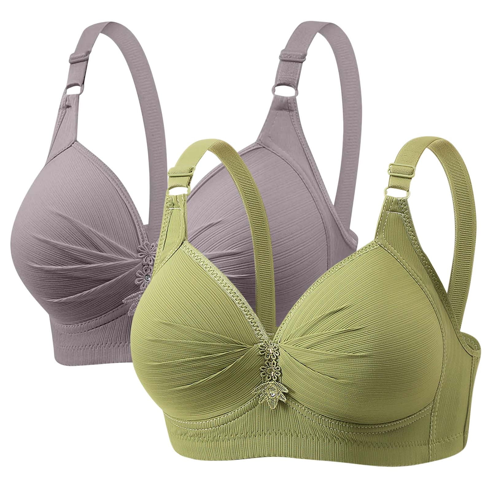 2pack Plus Size Women Wireless Bra Full Cover Push up Support Bra with ...
