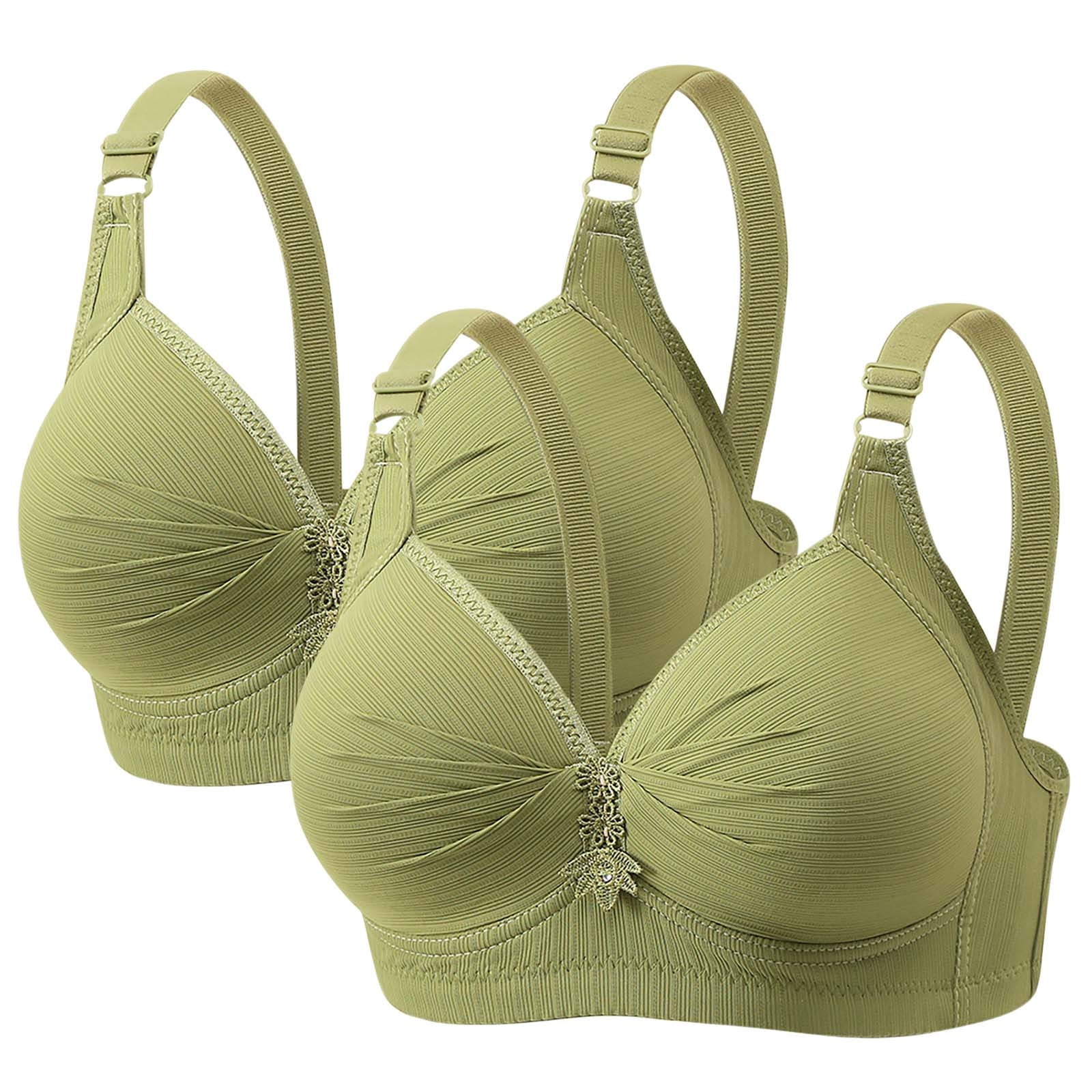 2pack Plus Size Women Wireless Bra Full Cover Push up Support Bra with ...