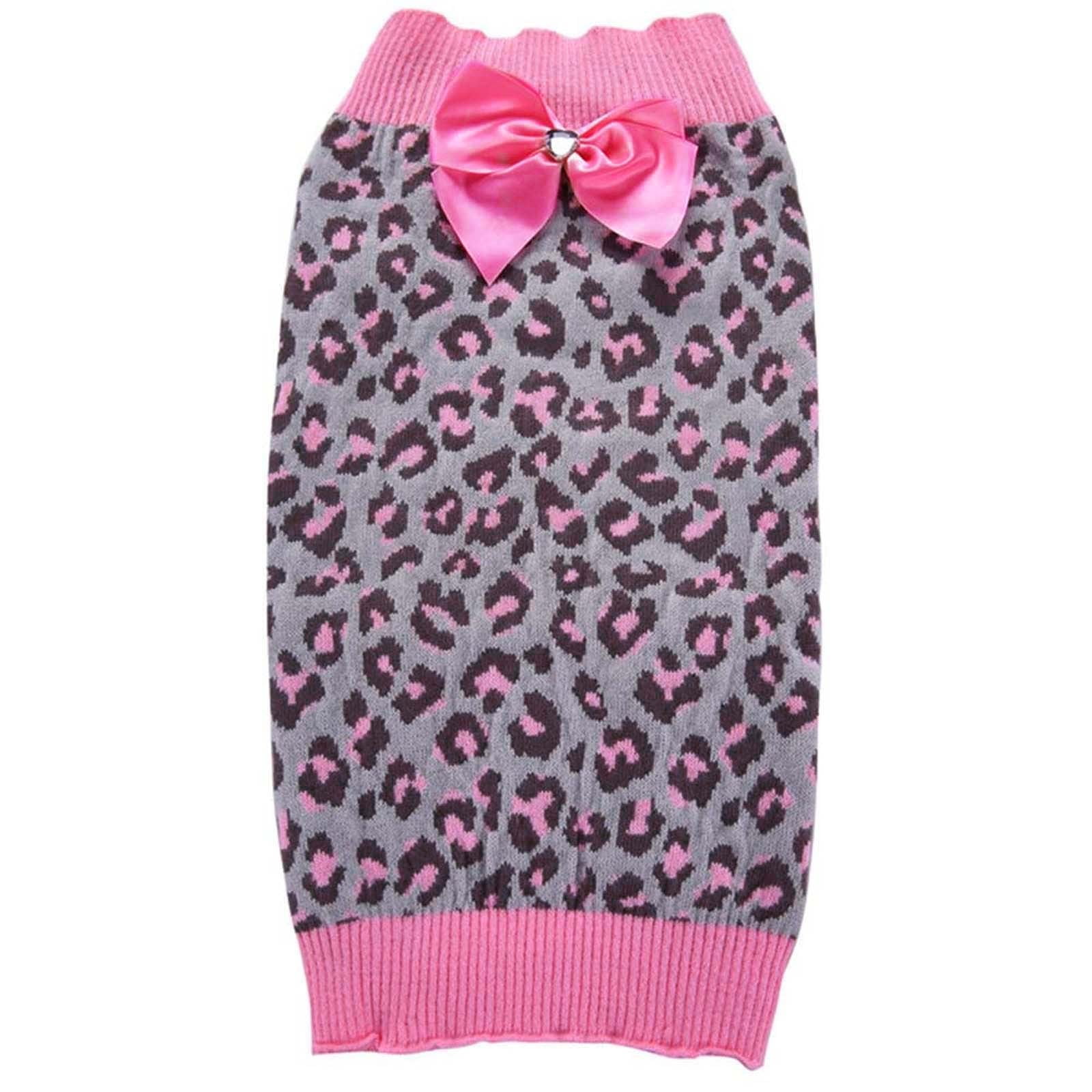 2pack Puppy Leopard Bowknot Puppy Dog Sweaters for Small Dogs Boy ...