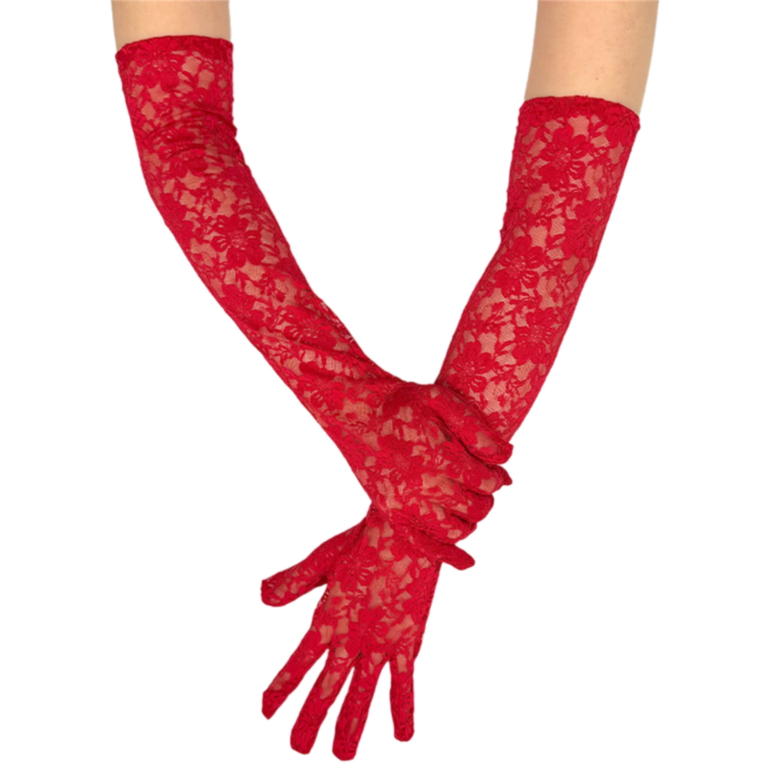 2pack Sophisticated Lace Evening Gloves Party Costume Gloves ...