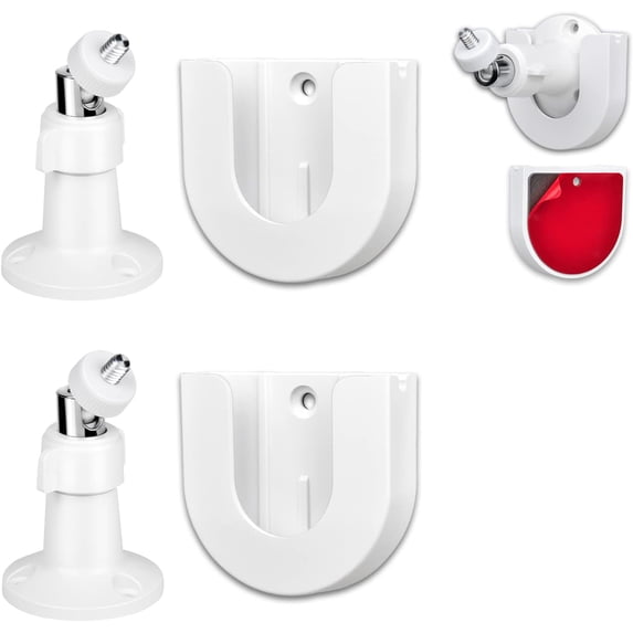 2pack Strong Adhesive Wall Mount +Adjustable Indoor/Outdoor Security ...