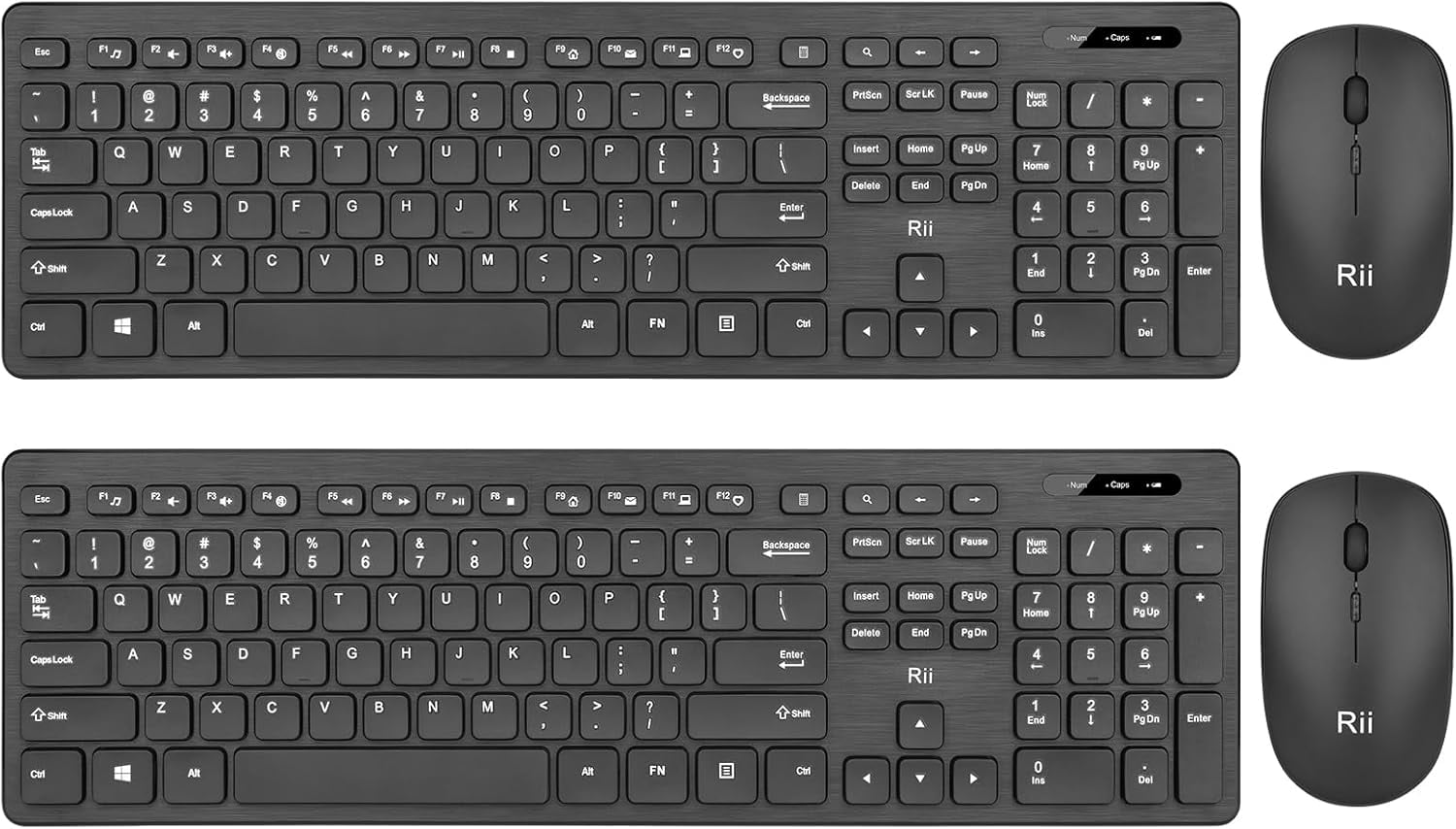 (2Pack) Wireless Keyboard And Mouse Combo - Standard Office Pc Keyboard ...