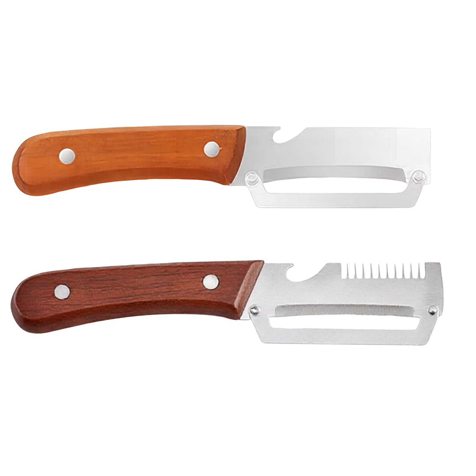 2pack Wooden Handle Vegetable Peeler – Stainless Steel Julienne Peeler ...