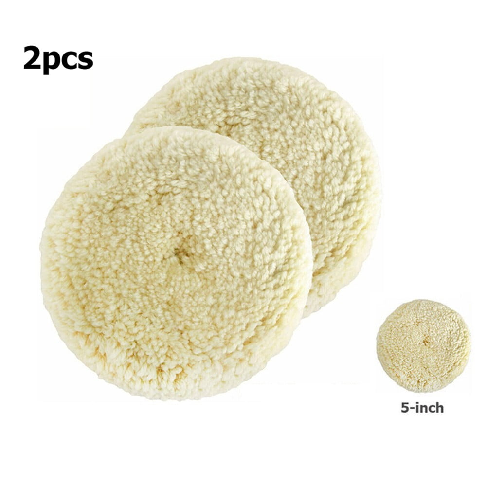 2pack Wool Polishing Pads 5" Buffing Pad Hook & Loop For Cutting & Polishing - Walmart.com