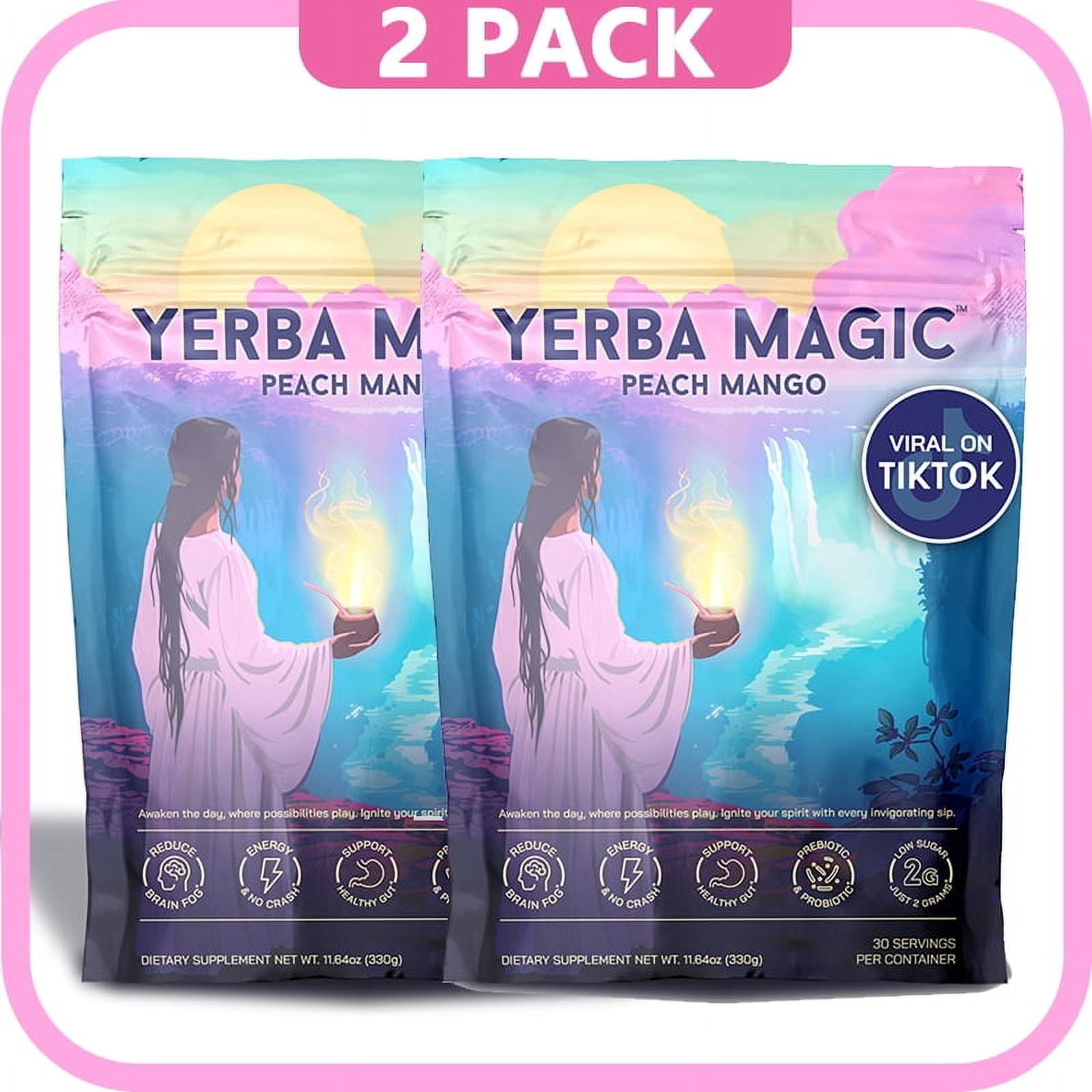 2pack Yerba Mate Instant Tea Powder, 3-in-1 Super Drink | Yerba Magic ...