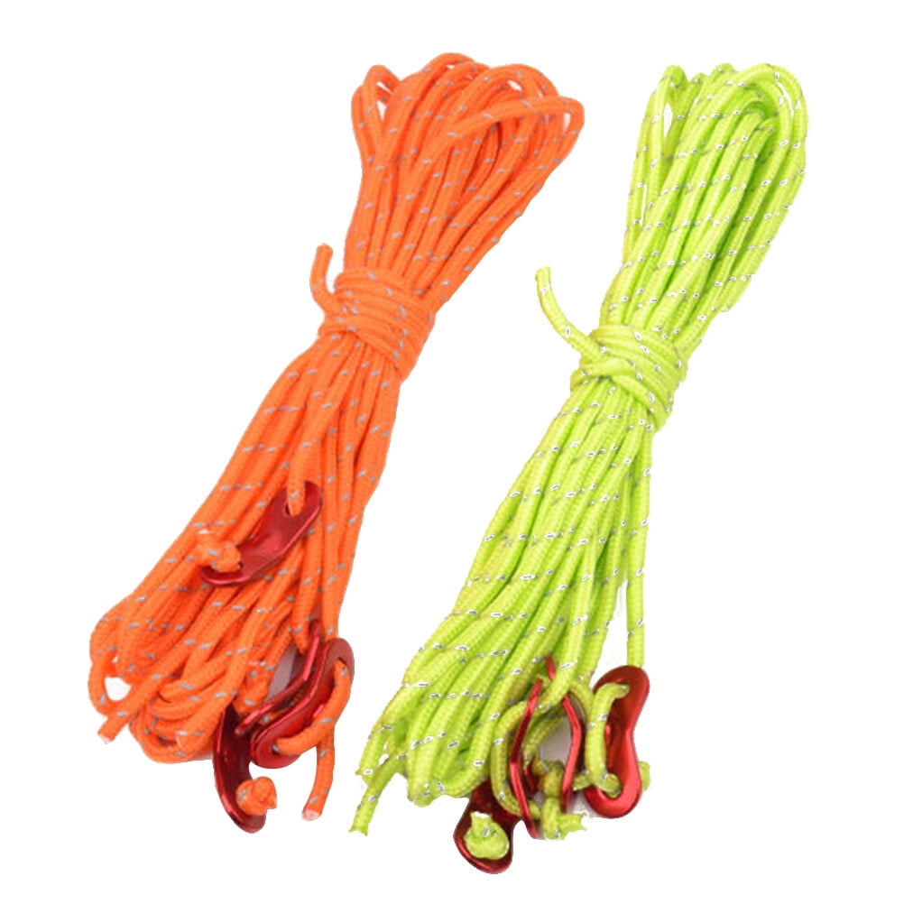 2packs (8 Pcs/Pack) 8x4M Outdoor Tent Rope Reflective Tent Guy Lines ...