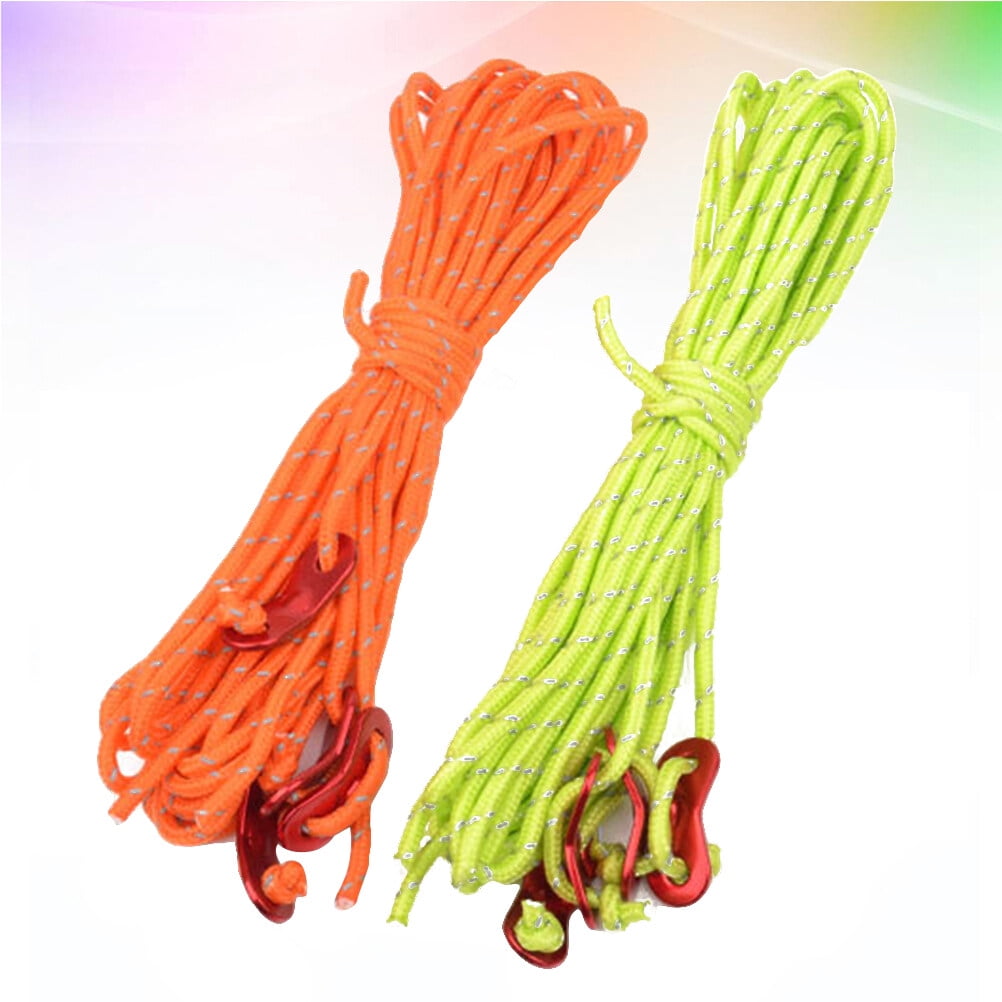 2packs (8 Pcs/Pack) 8x4M Outdoor Tent Rope Reflective Tent Guy Lines ...
