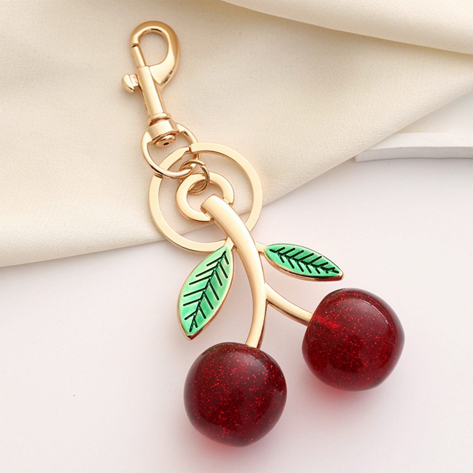 2packs Cherry Bag Charm Cute Cherry Accessories Sparkling Purse Charms ...