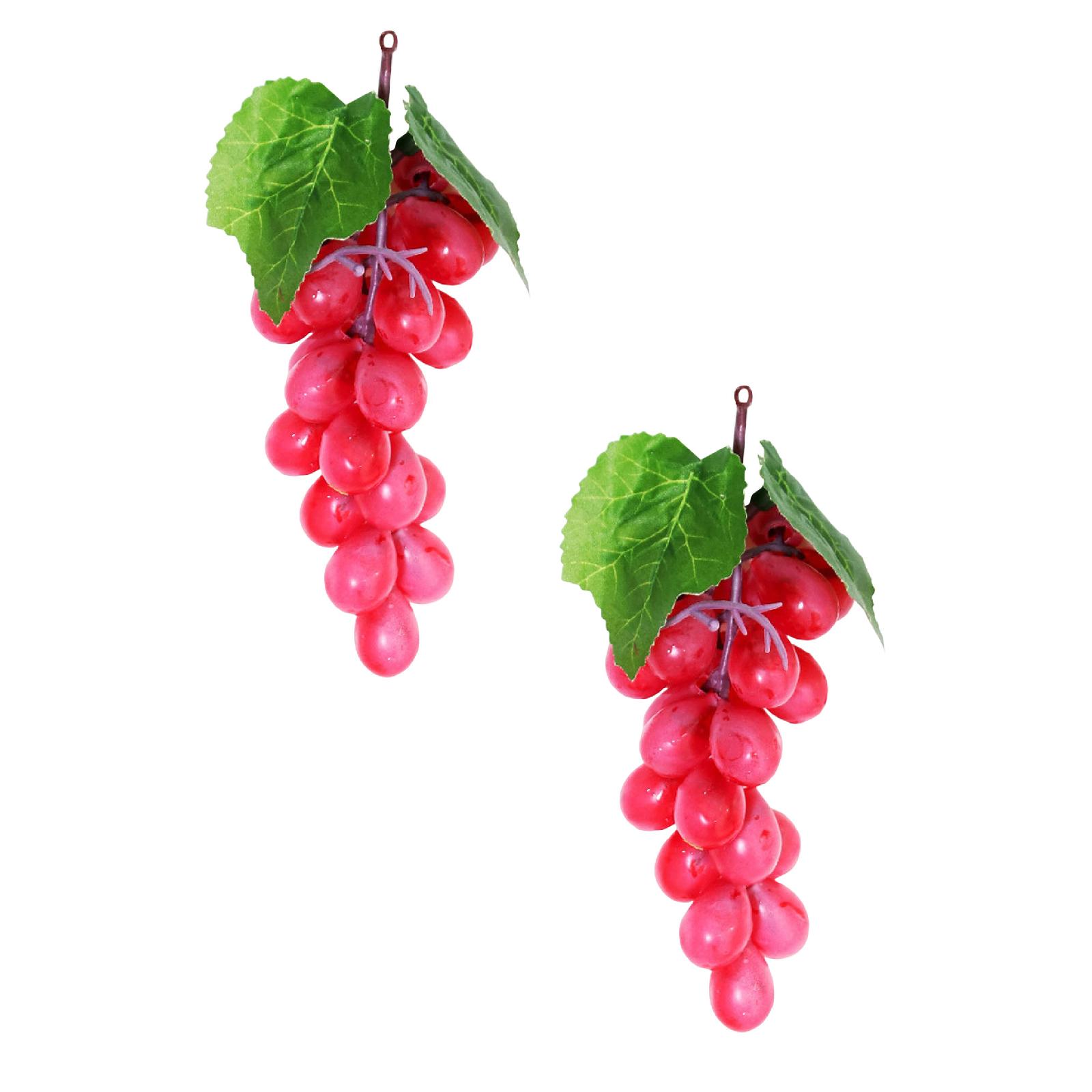 2packs Fruit Model Decoration Wolf Ornament Realistic Grape Model Props ...