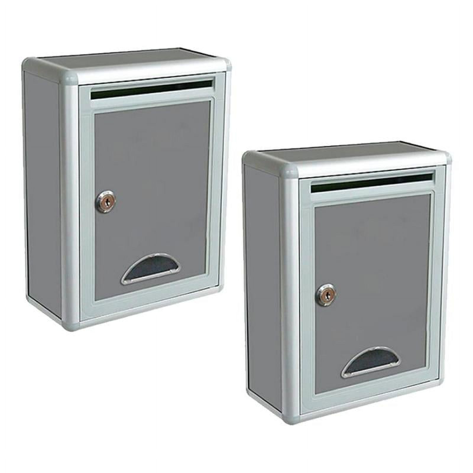 2packs Iron Outside Wall Mount Post Box Mailbox with Lock Letterbox ...