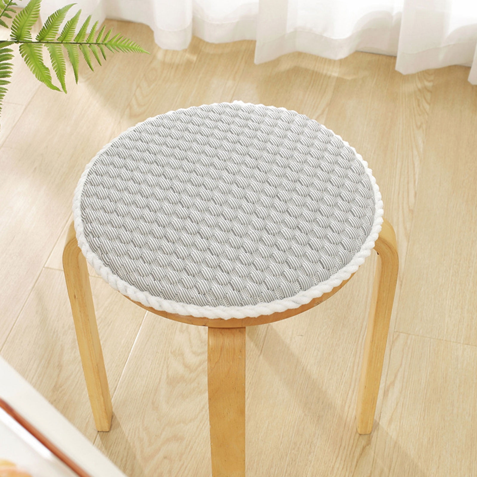2packs Round Seat Cushion with Ties Breathable Bar Stool Cushion Cover ...