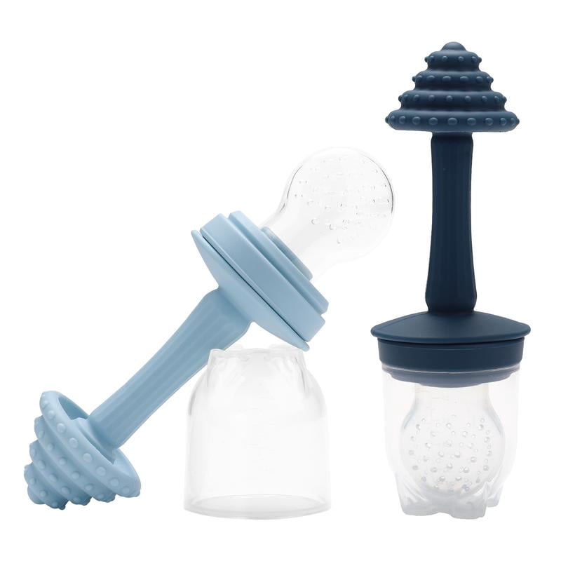 2packs Silicone Baby Fruit Feeder, Soft Silicone Feeding Set, Fruit and ...
