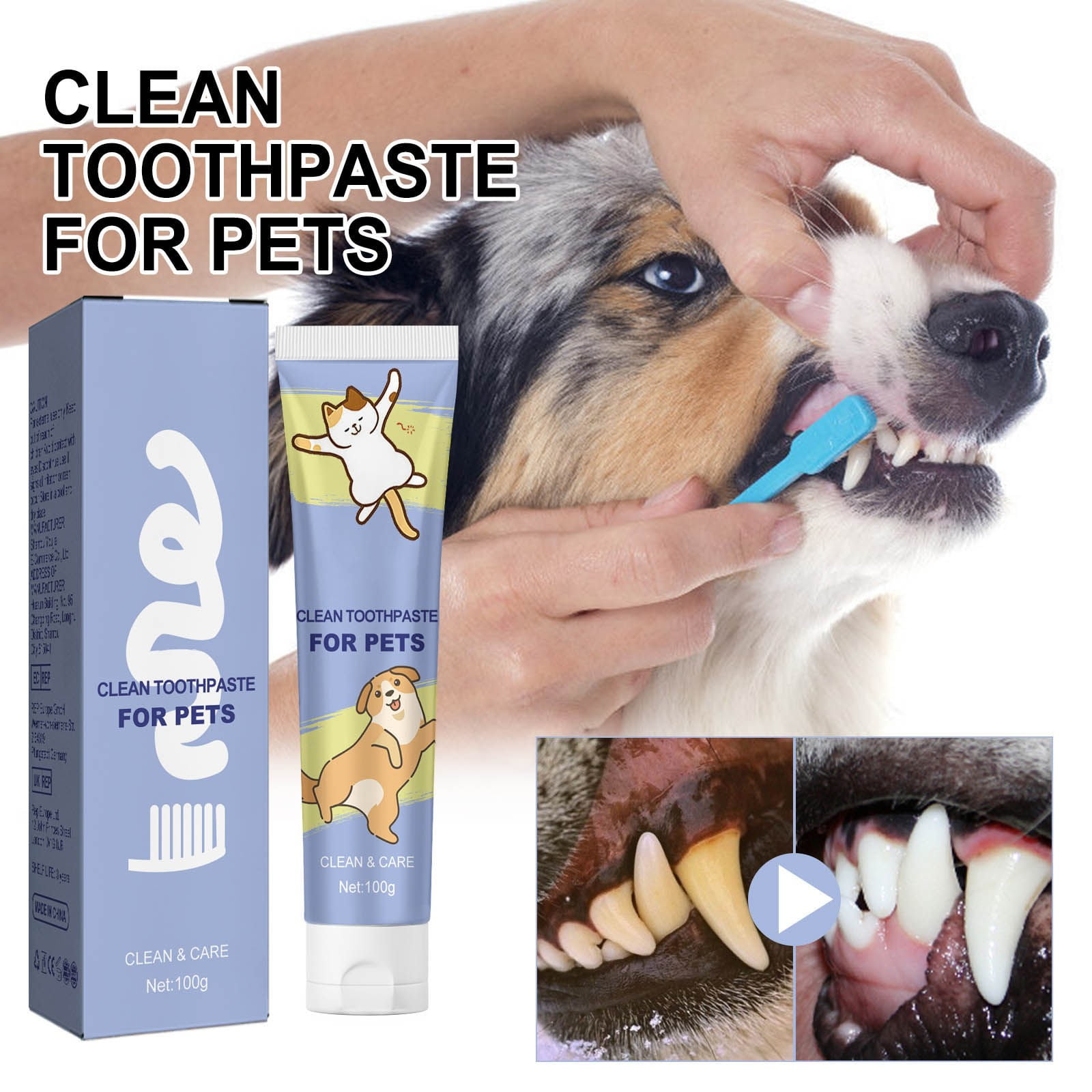 2packs Toothpaste,Pet Cleaning Toothpaste Pet Cleaning Tooth Stains ...
