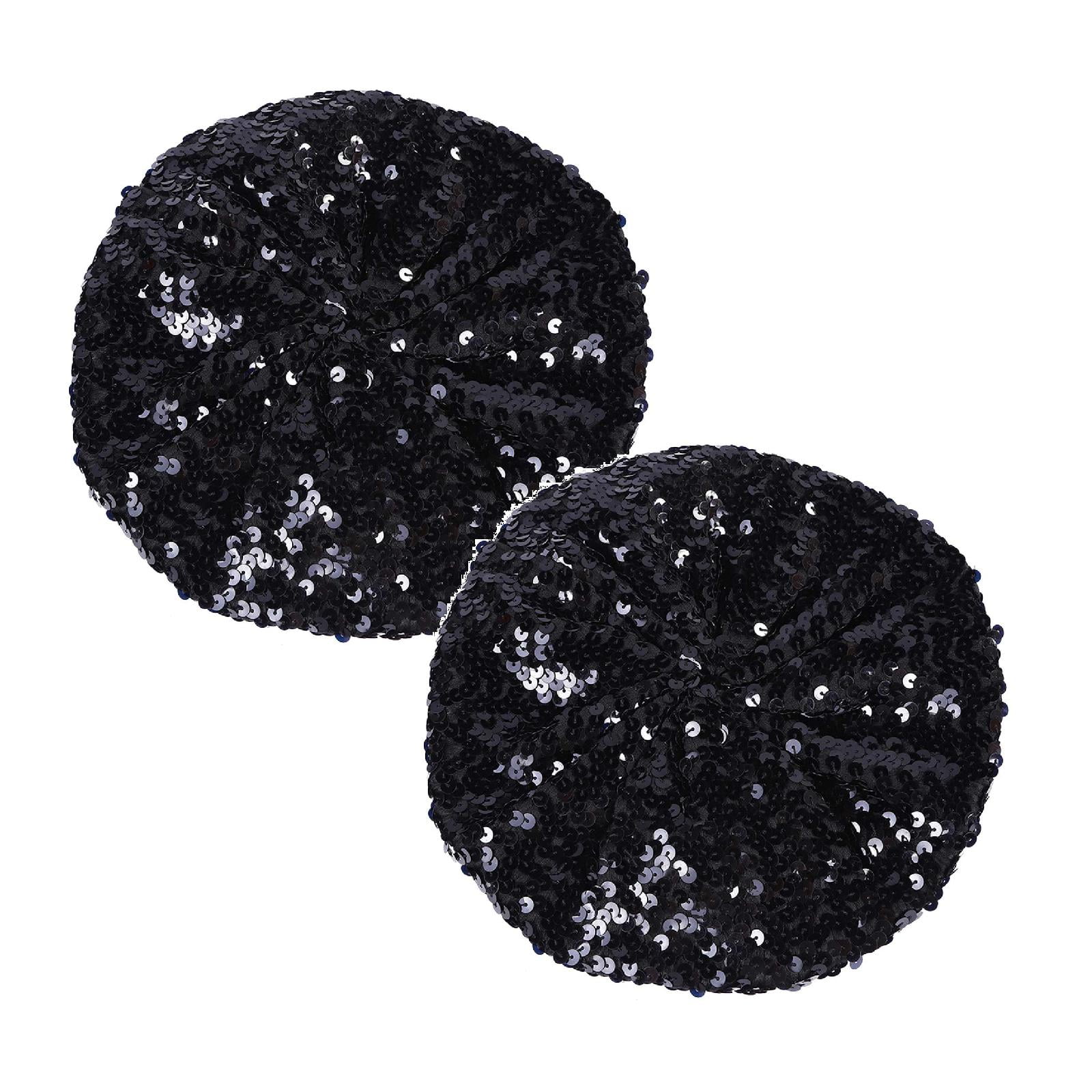 2packs Women Fashion Leather for Women Sparkling Sequins Beret ...