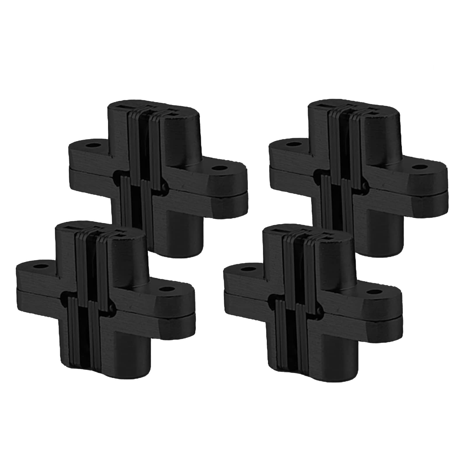 2pair (4pcs) 2-3/4" Black Hidden Hinges Stainless Steel Invisible Door ...