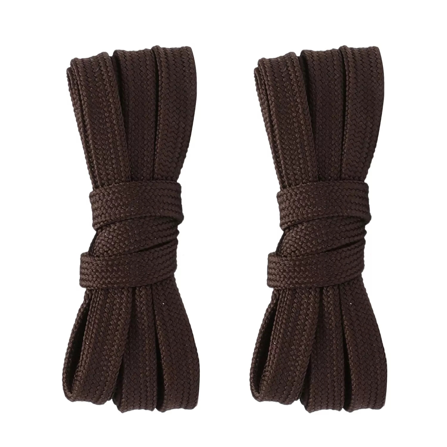 2pair Double Layers Flat Shoe Laces Dark Brown for Sneakers 45 54 60 63 72 Inch - Walmart.com