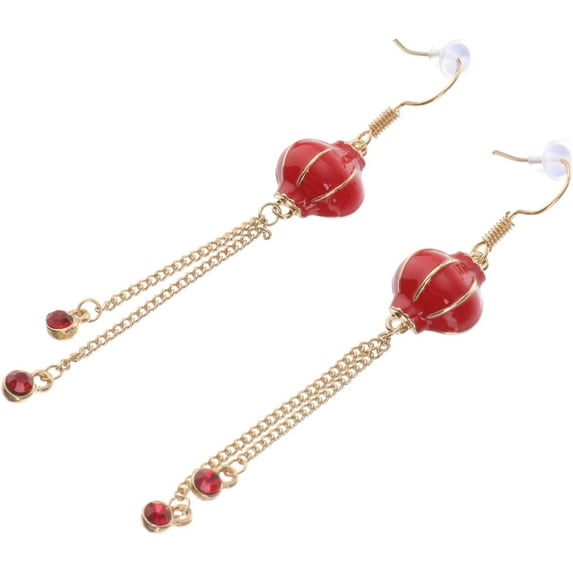 2pairs Chinese Style Festive Lantern Earrings for Women Dangle Jewelry ...