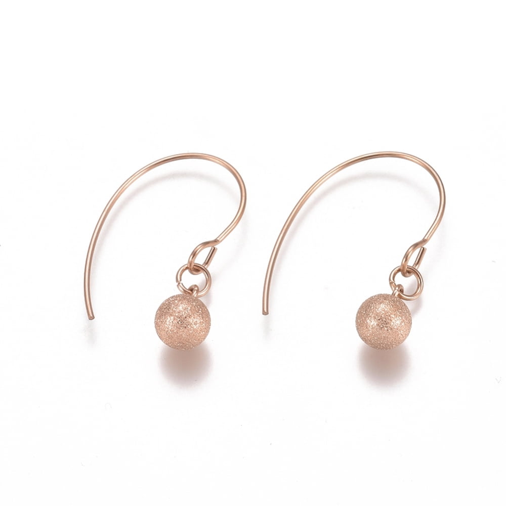 2pairs Ion Plating(IP) Ball 304 Stainless Steel Dangle Earrings ...