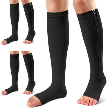 thigh high compression stockings footless, unisex, 20-30mmhg leg ...