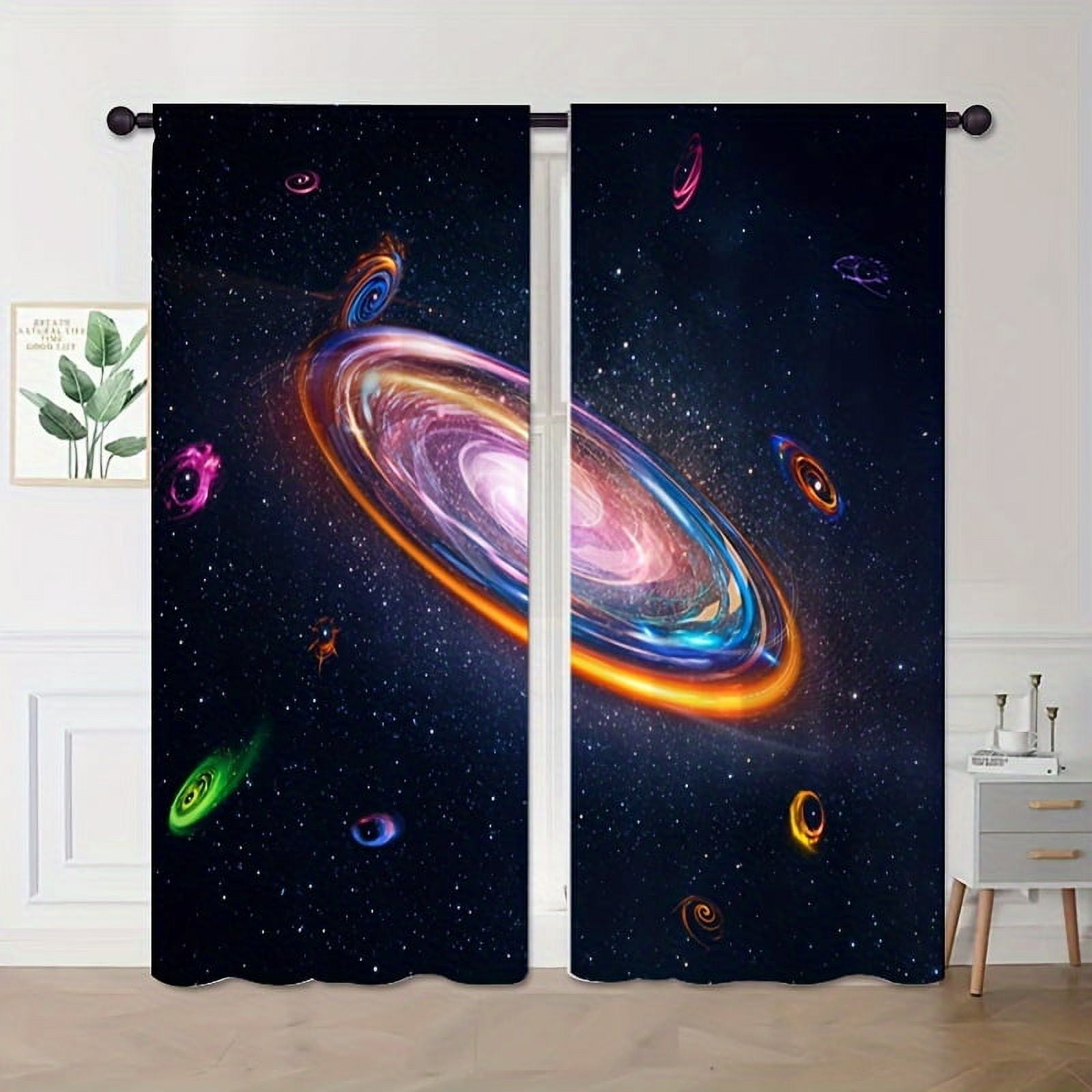 2panels Astronaut Space Universe Starry Sky Interstellar Galaxy ...