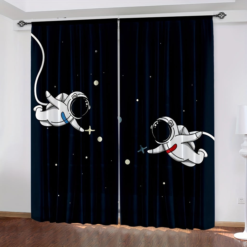 2panels Astronaut Space Universe Starry Sky Interstellar Galaxy ...
