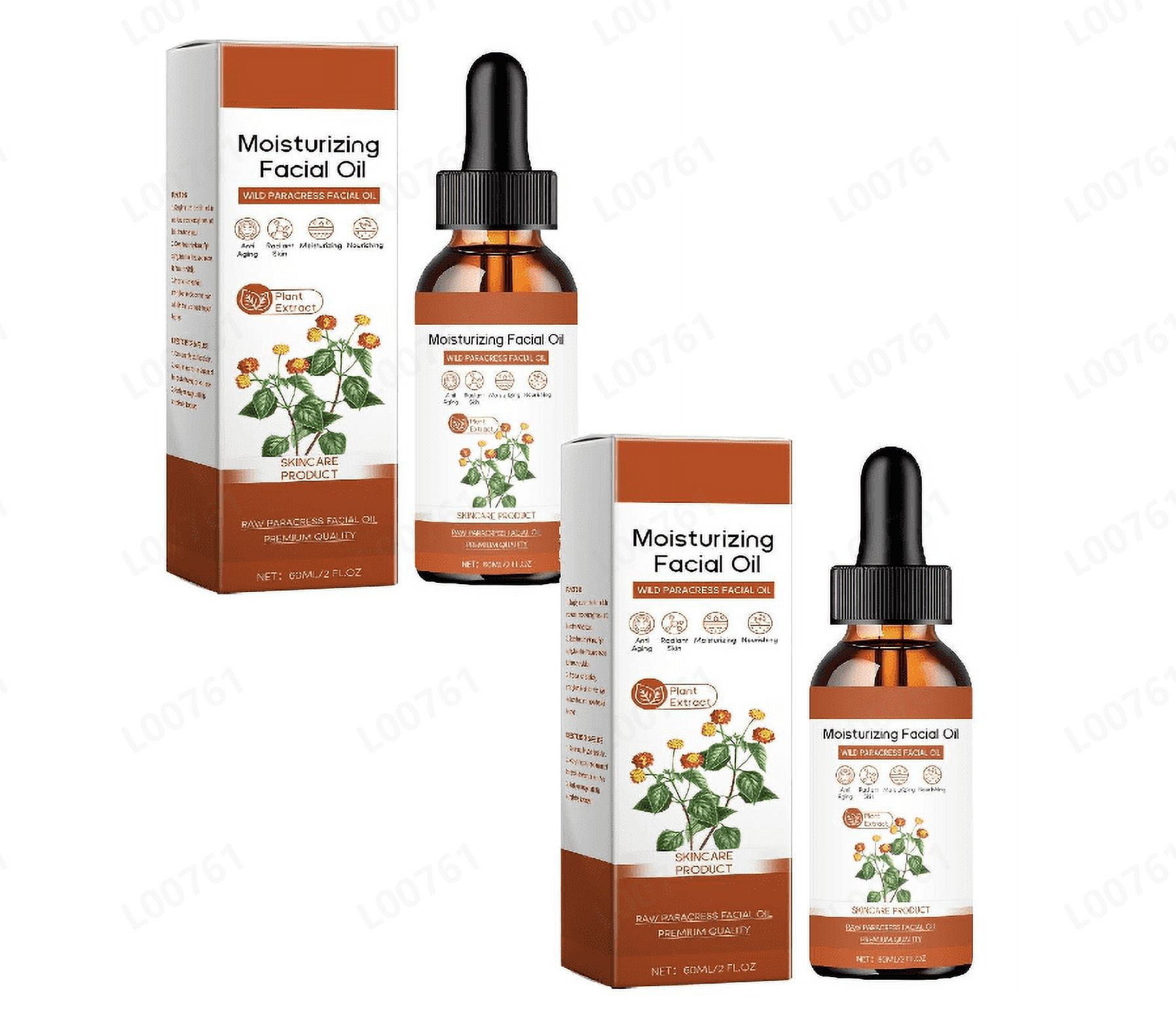 2pc 100% Pure Organic Paracress Facial Oil - Anti-Aging Moisturizing ...