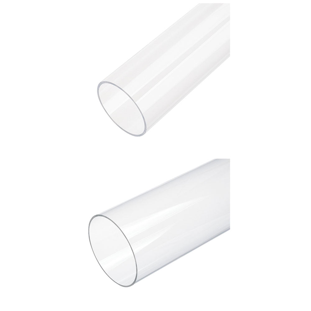 2pc 12x3.5 Inch Acrylic Round Tube Clear Rigid Acrylic Pipe Clear Round ...