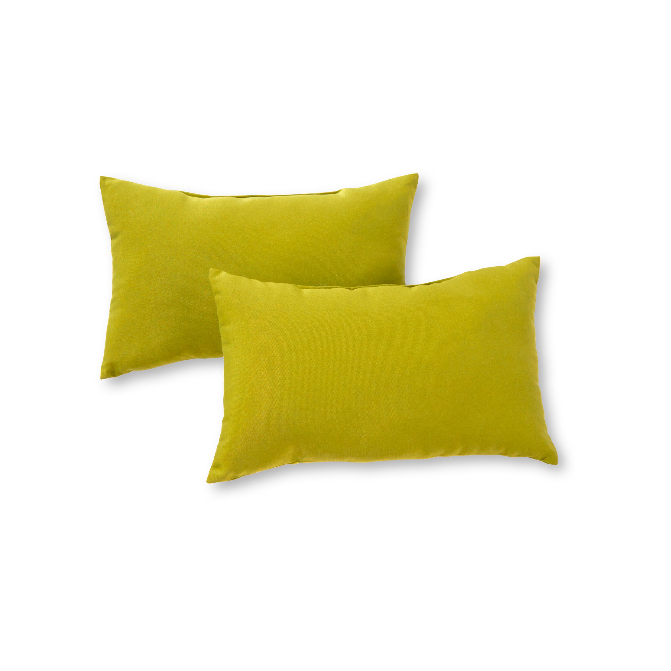 2pc 19"x12" Solid Rectangular Outdoor Lumbar Pillows Kiwi: Weather ...