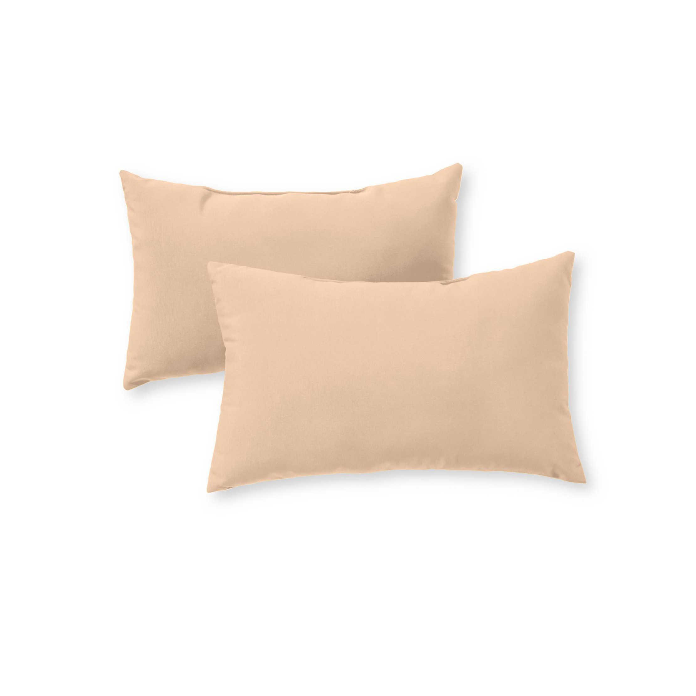 2pc 19"x12" Solid Rectangular Outdoor Lumbar Pillows Stone: Weather ...
