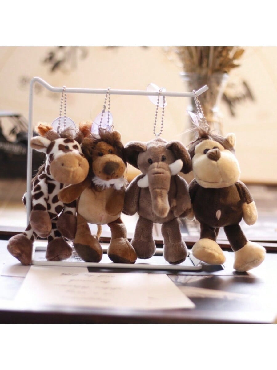 Jungle Animal Style Mini Plush dolls such as Tiger, Lion, Elephant ...
