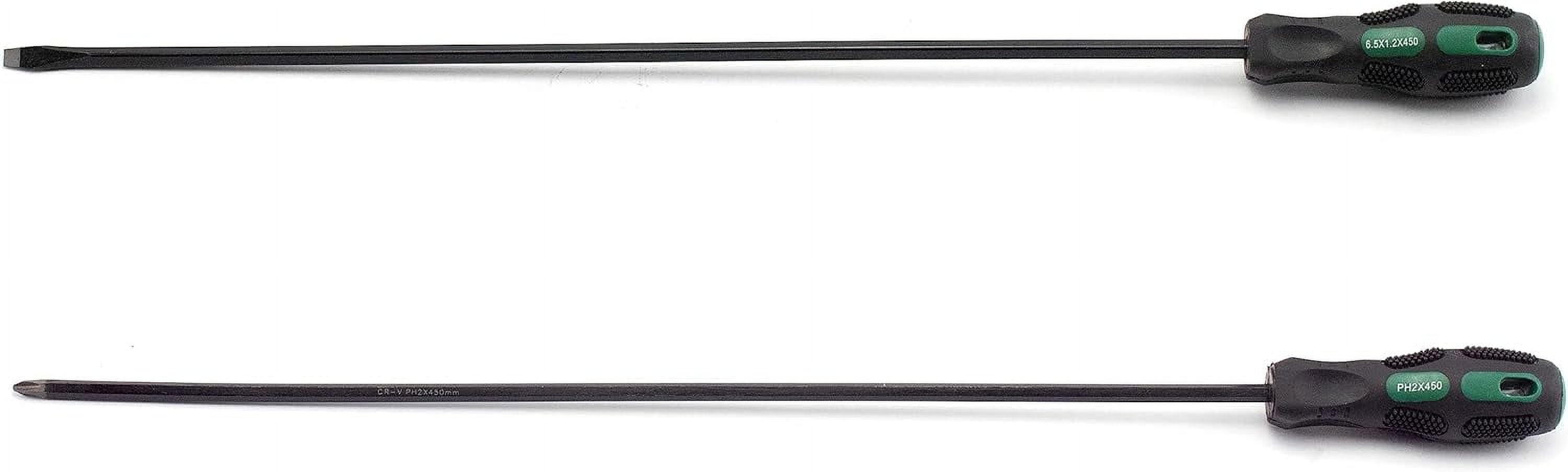2pc 22-1/2" Inch Extra Long Thin Shaft Jumbo Screwdriver Set Phillips ...