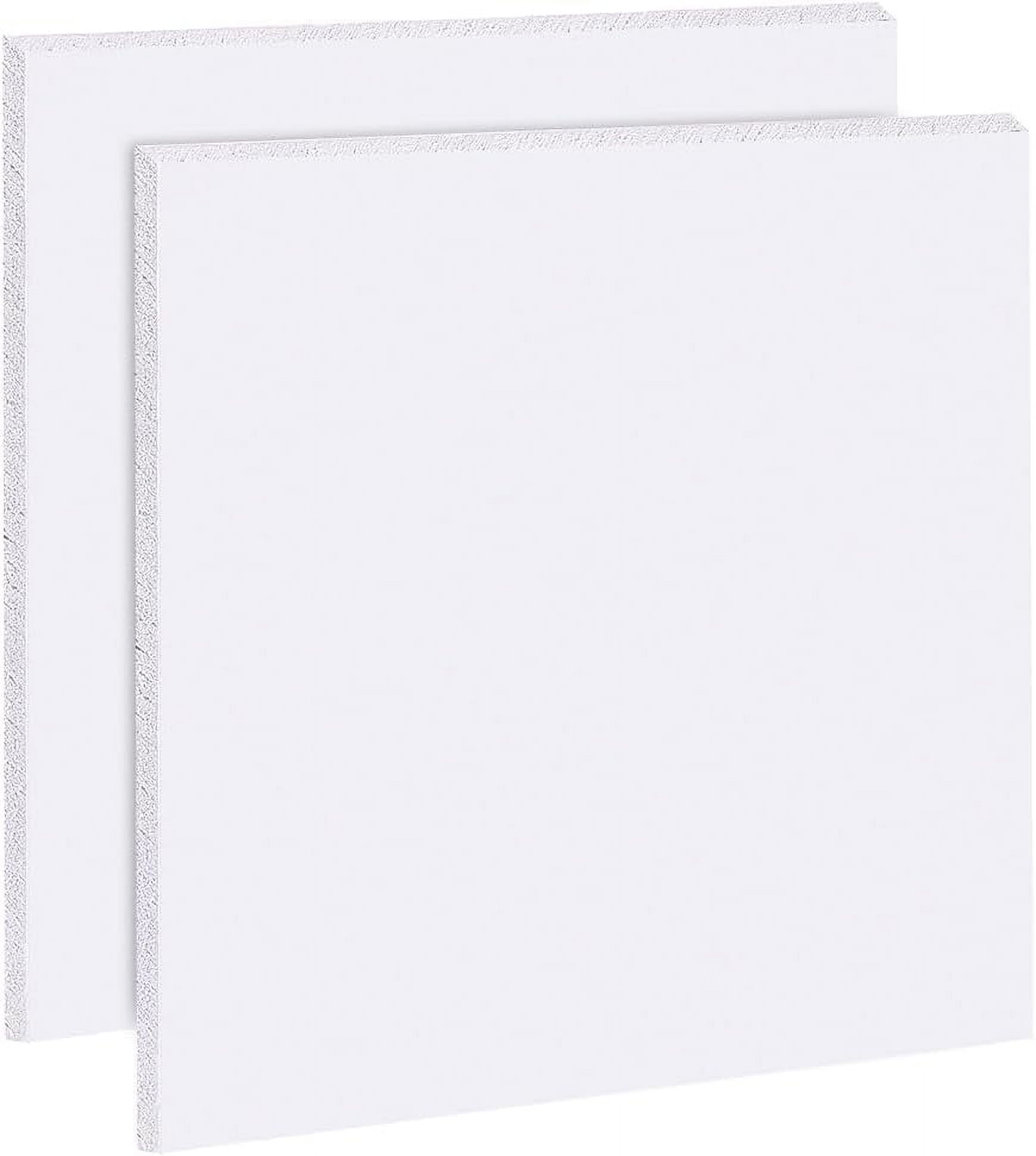 2pc 2pcs PVC Foam Board Sheet 12x12inch Square White Foam PVC Plates ...