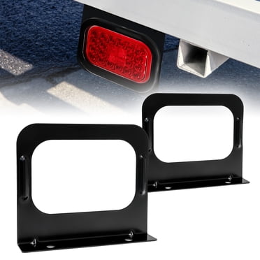 Libra 6" Oval Steel Trailer Tail Light Boxes /2" Round Side Light Mount ...