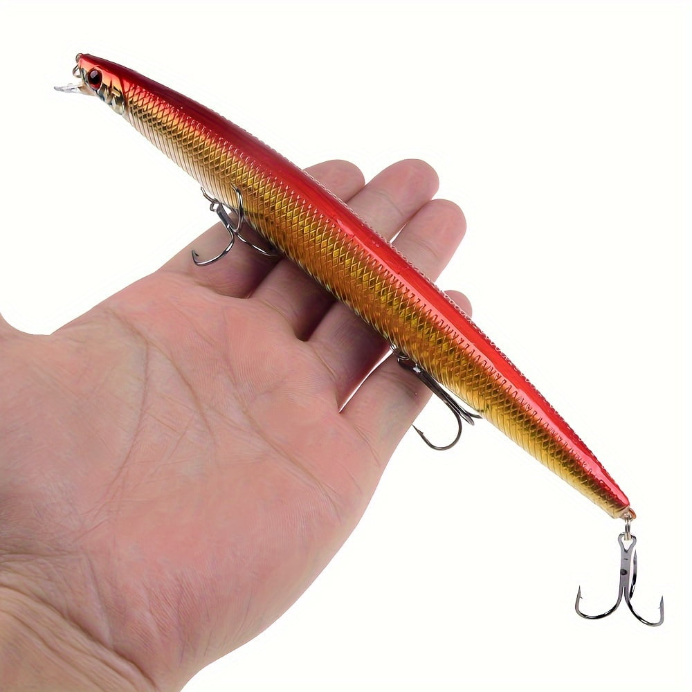 2pc 7.09inch 24g Laser Minnow Fishing Lure - Realistic Hard Crankbait ...