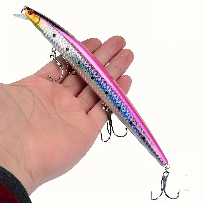 2pc 7.09inch 24g Laser Minnow Fishing Lure - Realistic Hard Crankbait ...