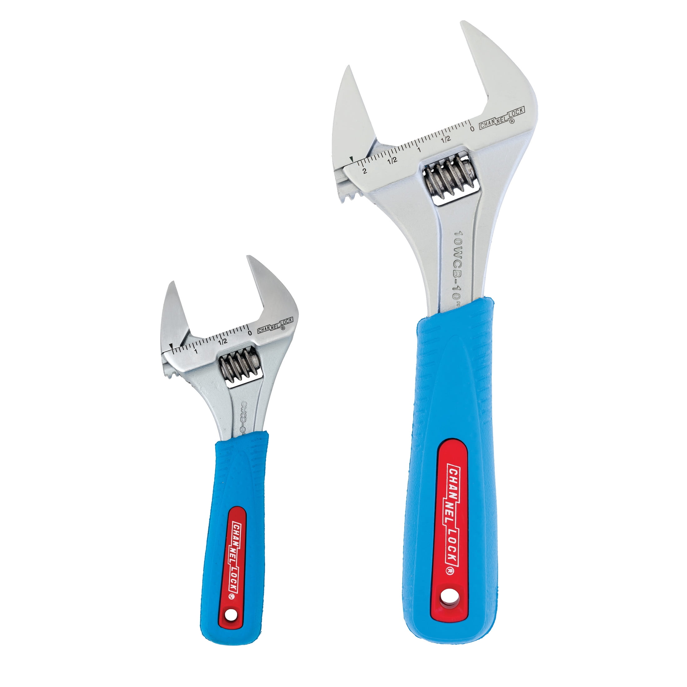 CHANNELLOCK CODE BLUE WideAzz Adjustable Wrench Set, Includes Jaw ...