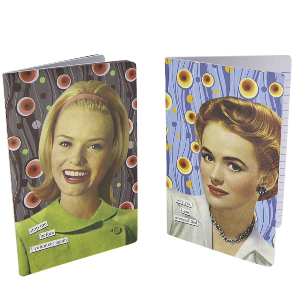 2pc Anne Taintor Funny Journals for Writing, Paper Notebook Set, 4x6 ...