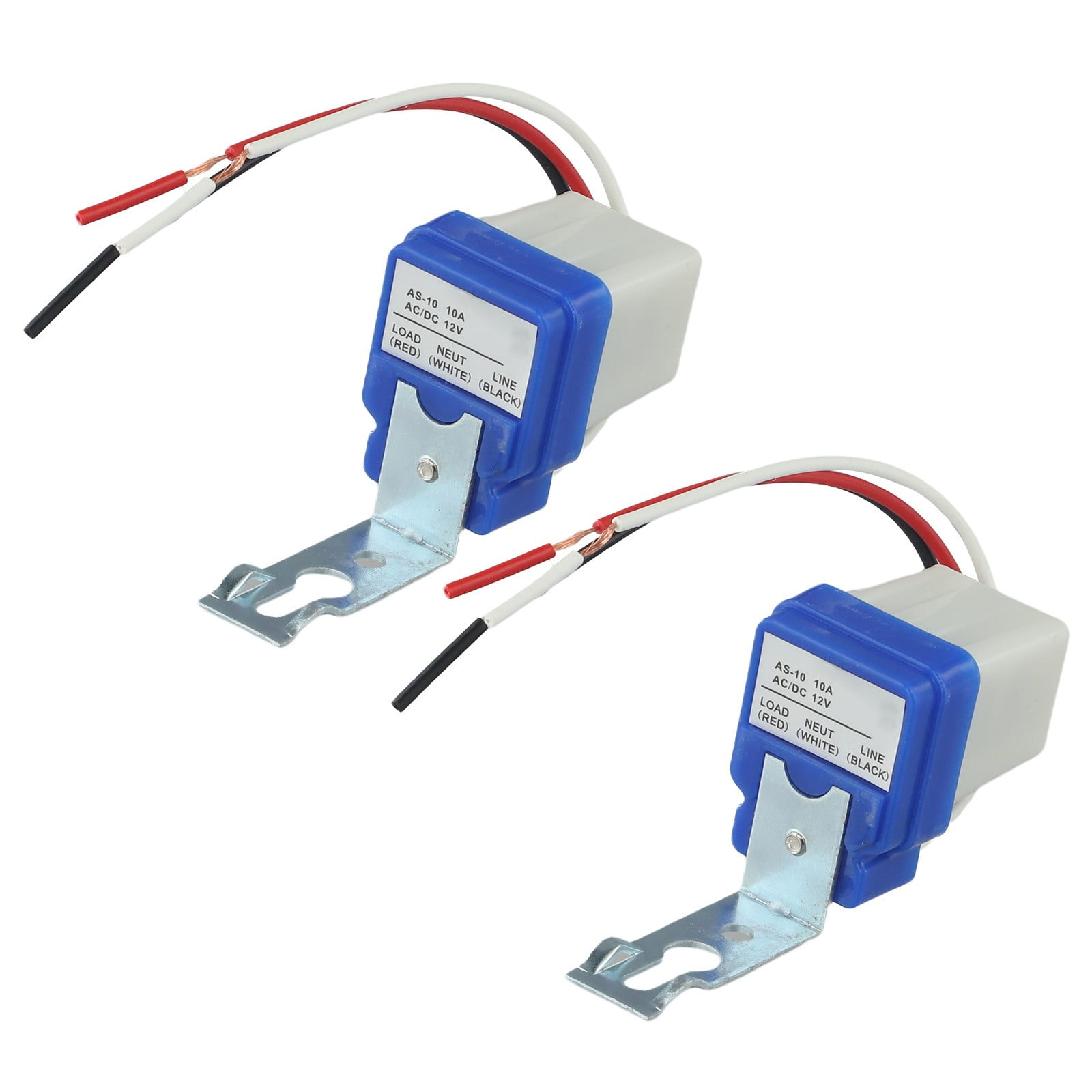 2pc Automatic Auto On/Off Photocell Street Light Switch, AC/DC 12V 10A ...