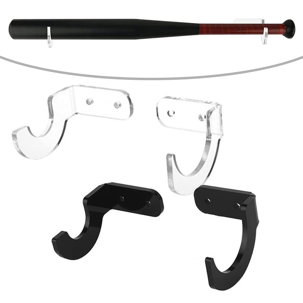 2pc Baseball Bat Holder Wall Mount Baseball Bat Rack Horizontal Display ...