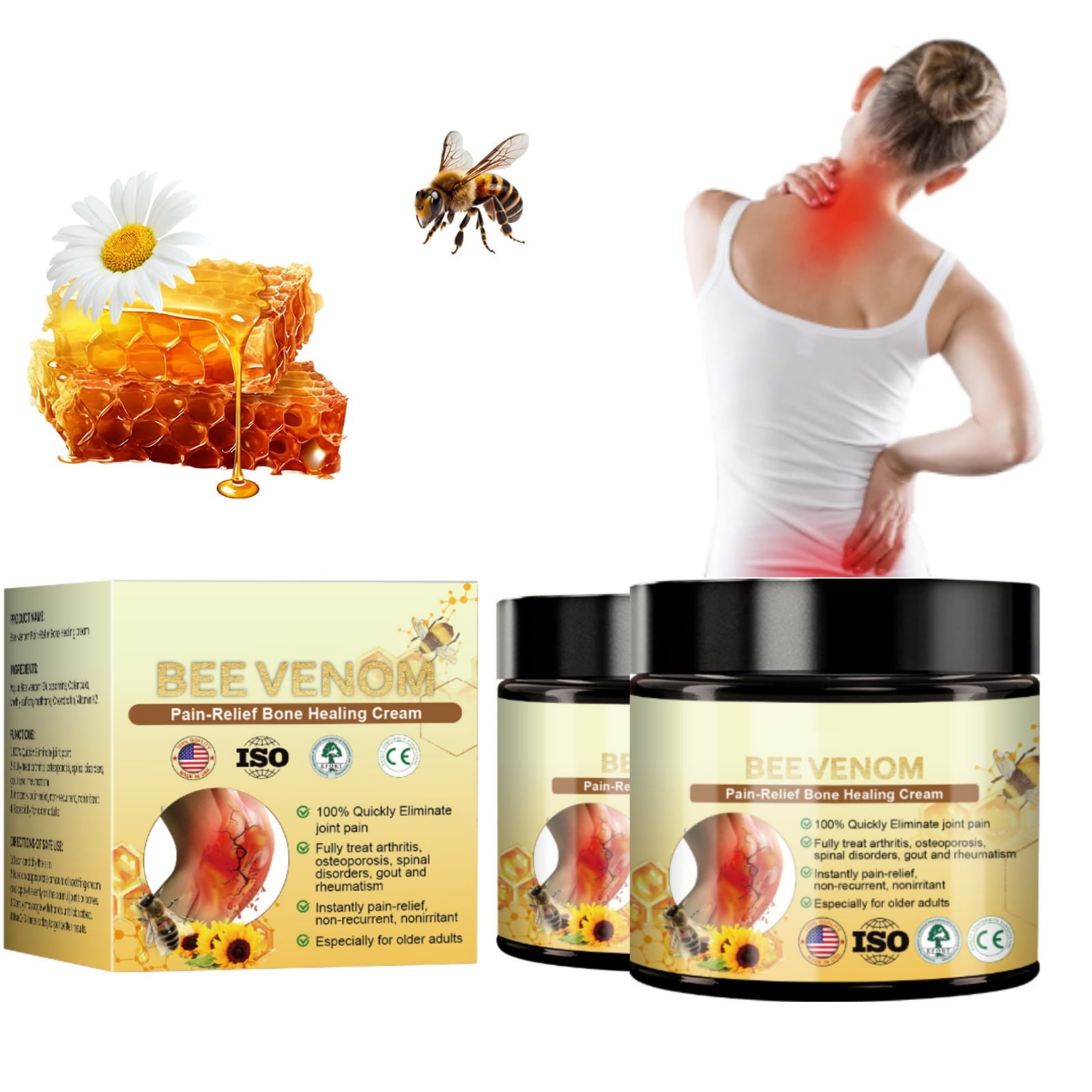 2pc Be®e Ven®om Cream Advanced Joint and Bone Cream Bee Joint Gel ...
