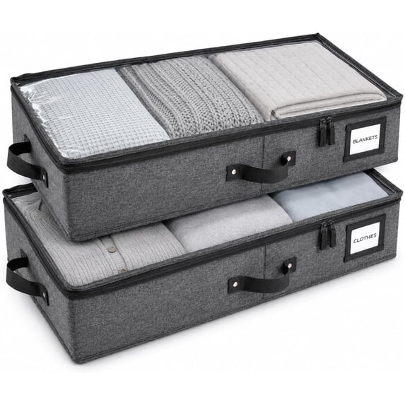 2pc Under Bed Storage Containers, Bedroom Under the Bed Drawer Storage ...