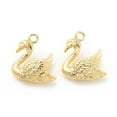 2pc Brass Pendants Goose Charm Real 18K Gold Plated 16.5x15x6.5mm Hole ...
