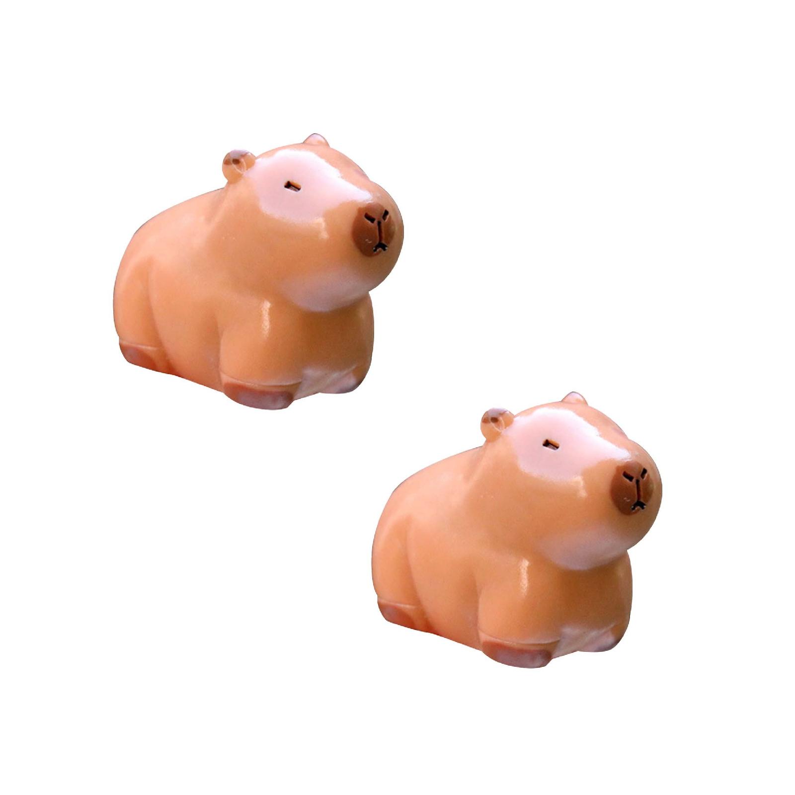 2pc Capybara Figure Animal Figurines Toys Mini Figure Collection ...