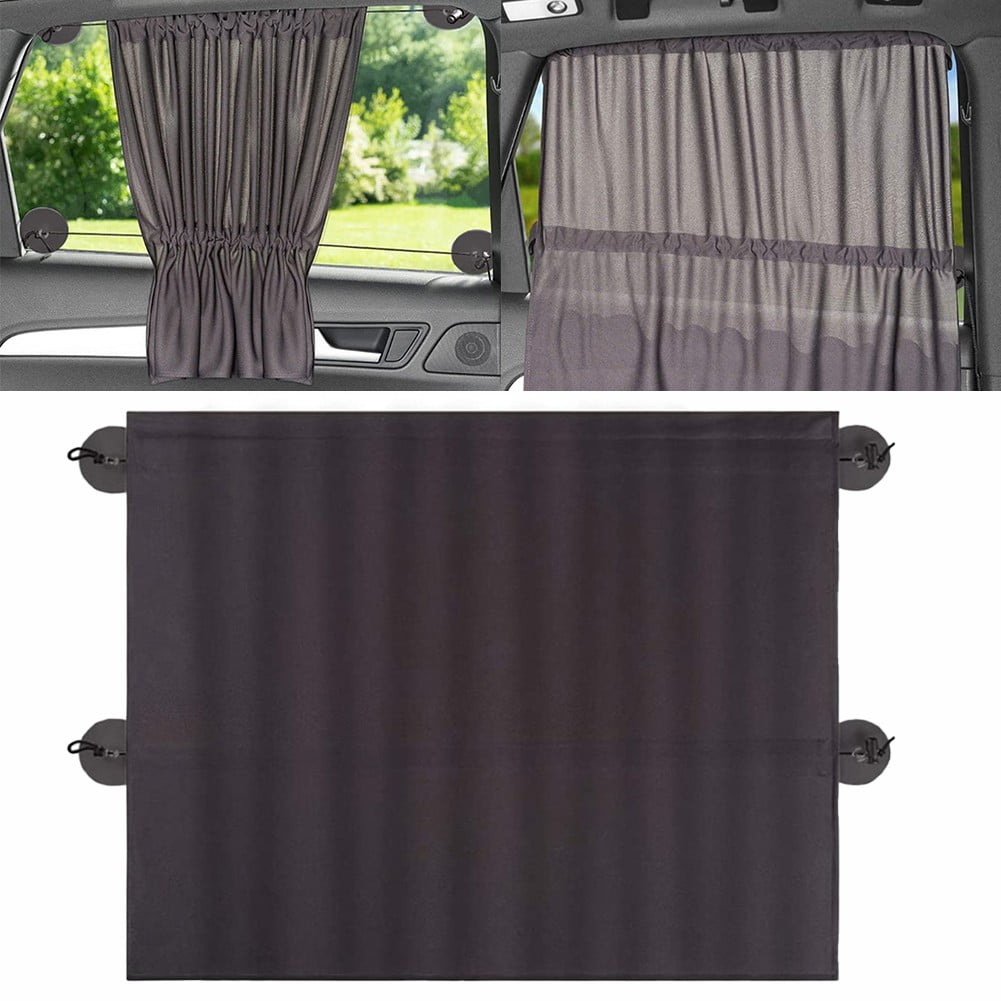 sailesiti 2pc Car Sun Shade Side for Window Curtain Foldable Sunshade ...