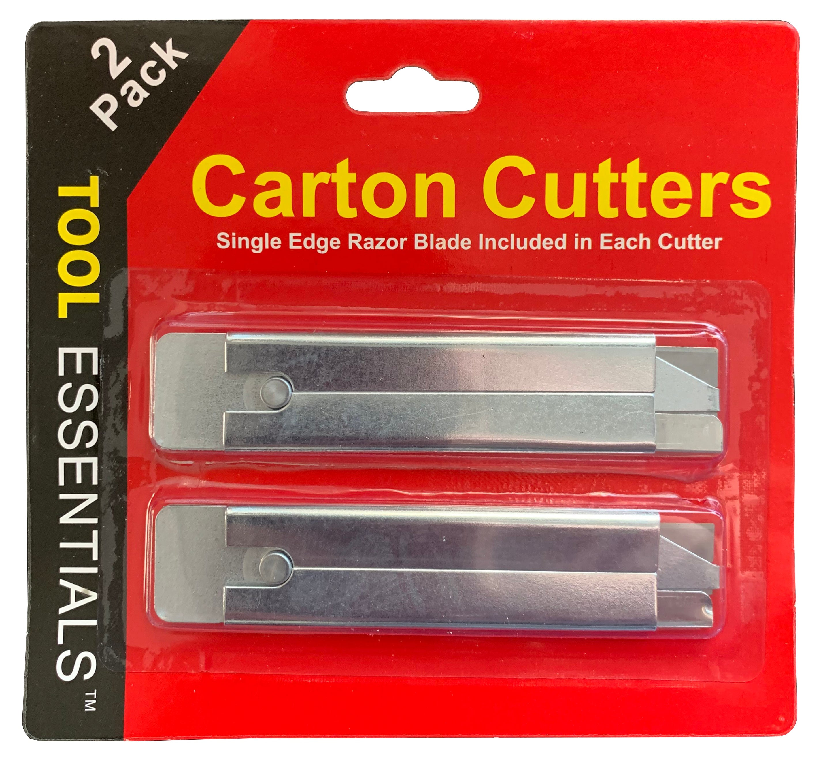 2pc Carton Cutters with Single Edge Razor Blades - Walmart.com