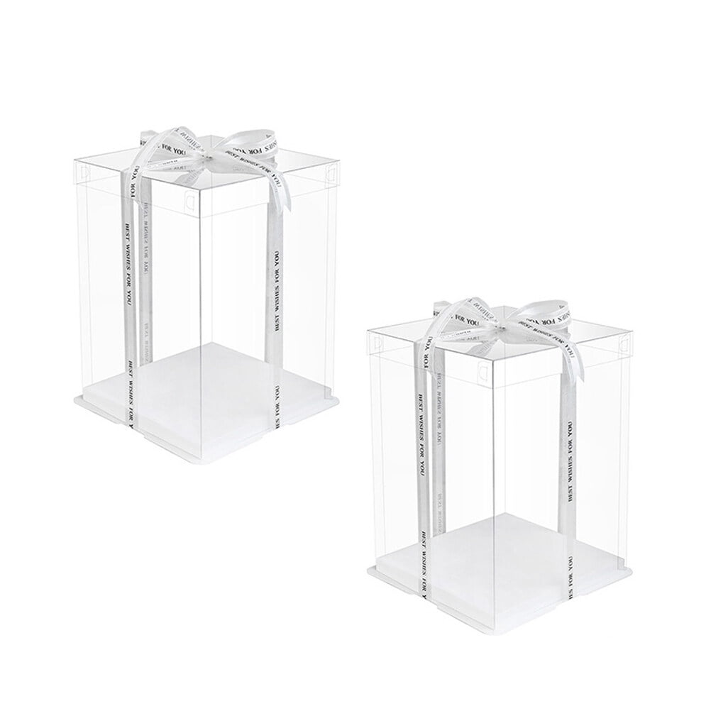 Raindrops Bakery Cake Boxes 2Pcs Easy Assembly Strong Bearing Capacity ...