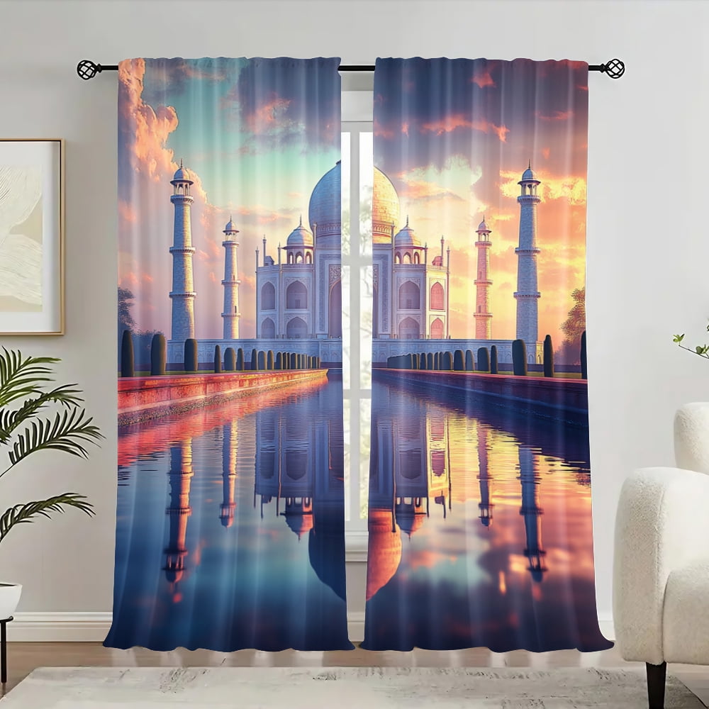 2pc Curtain magnificent scenery Light Filter Wall r for Indoor ...