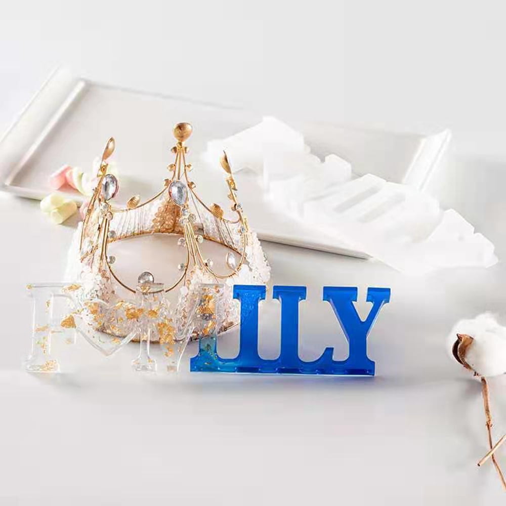 2pc DIY Word Family Silicone Molds Resin Casting Molds For UV Resin ...