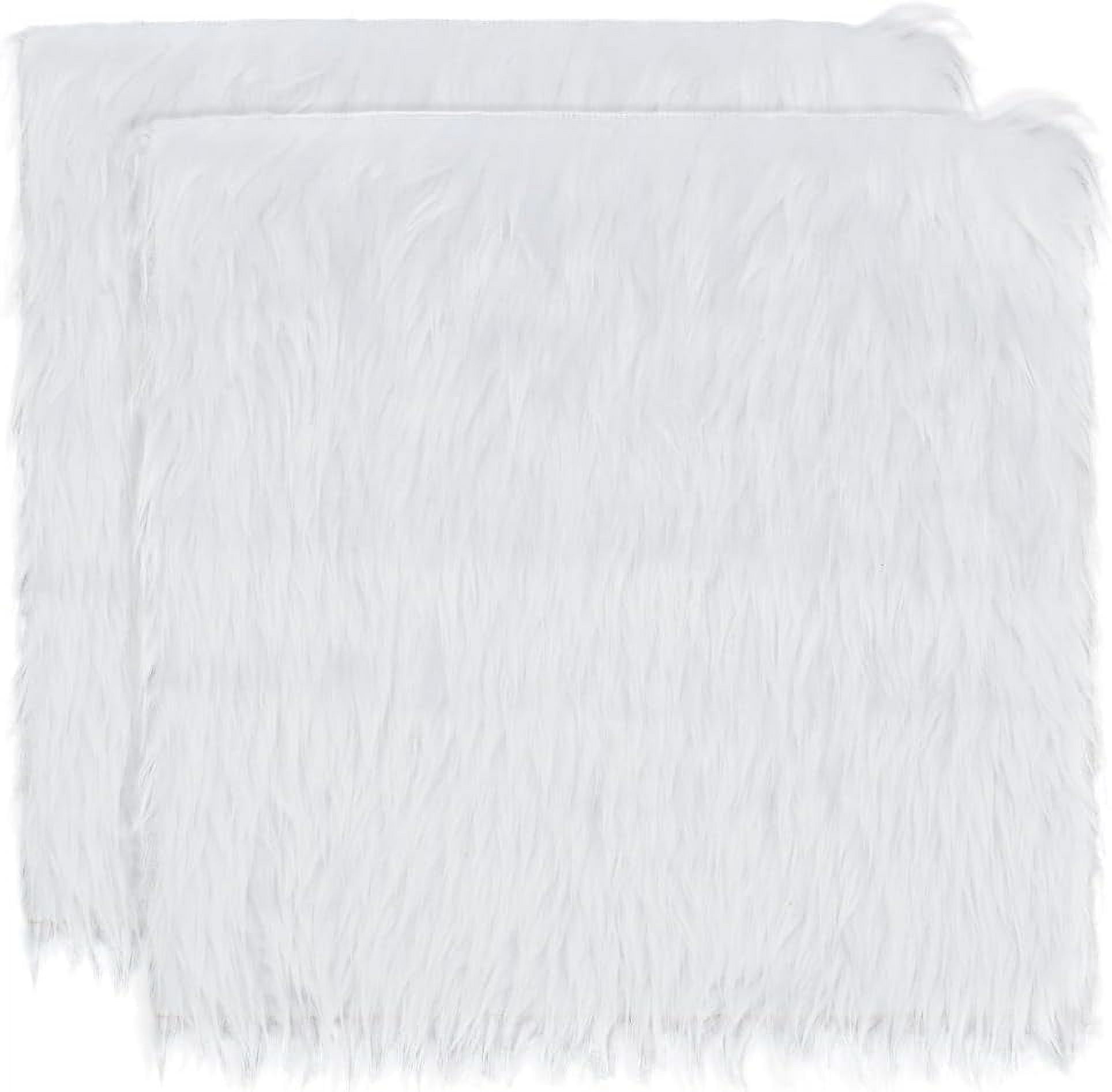 2pc Faux Rabbit Fur Polyester Fabric Thick Fluffy for Toy Doll Curly ...