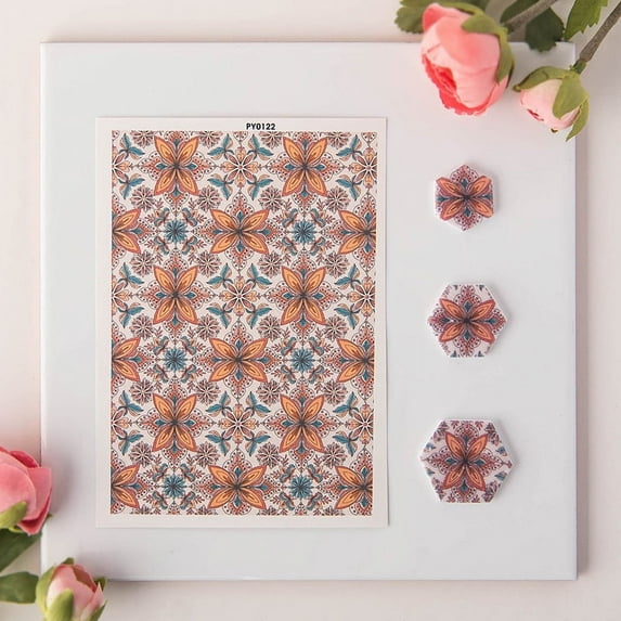 2pc Flower Pattern Ceramics Clay Water Transfer Paper Underglaze ...